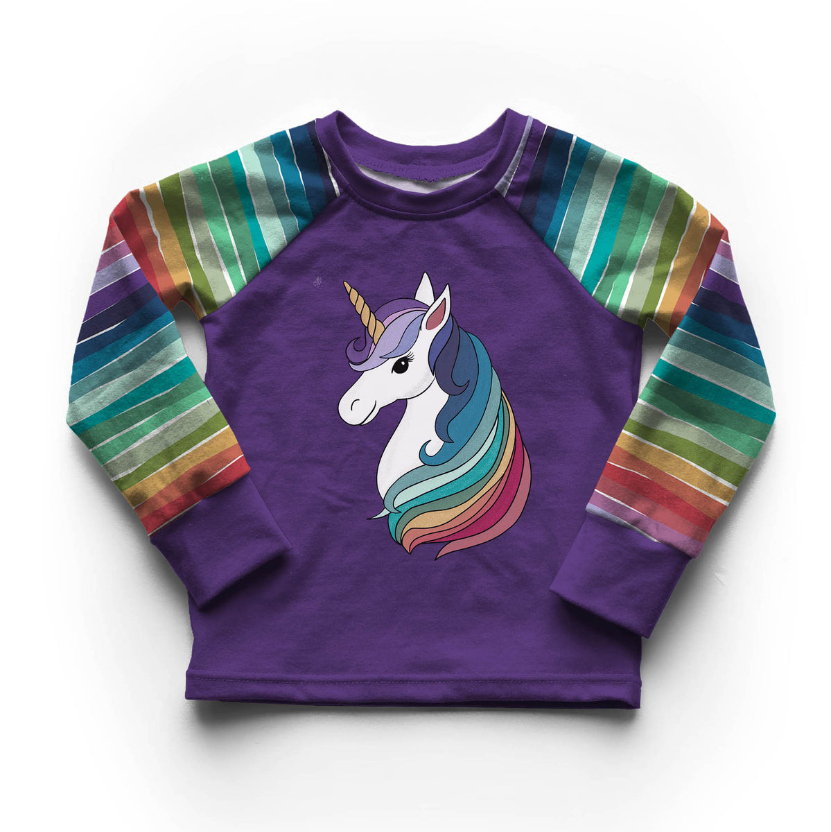 Retro Rainbow Unicorn - DTF Transfer/Iron On or Heat Press – Wolf & Rabbit Fabrics