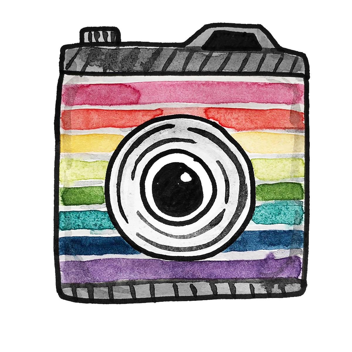 Rainbow Camera - DTF Transfer/Iron On or Heat Press – Wolf & Rabbit Fabrics