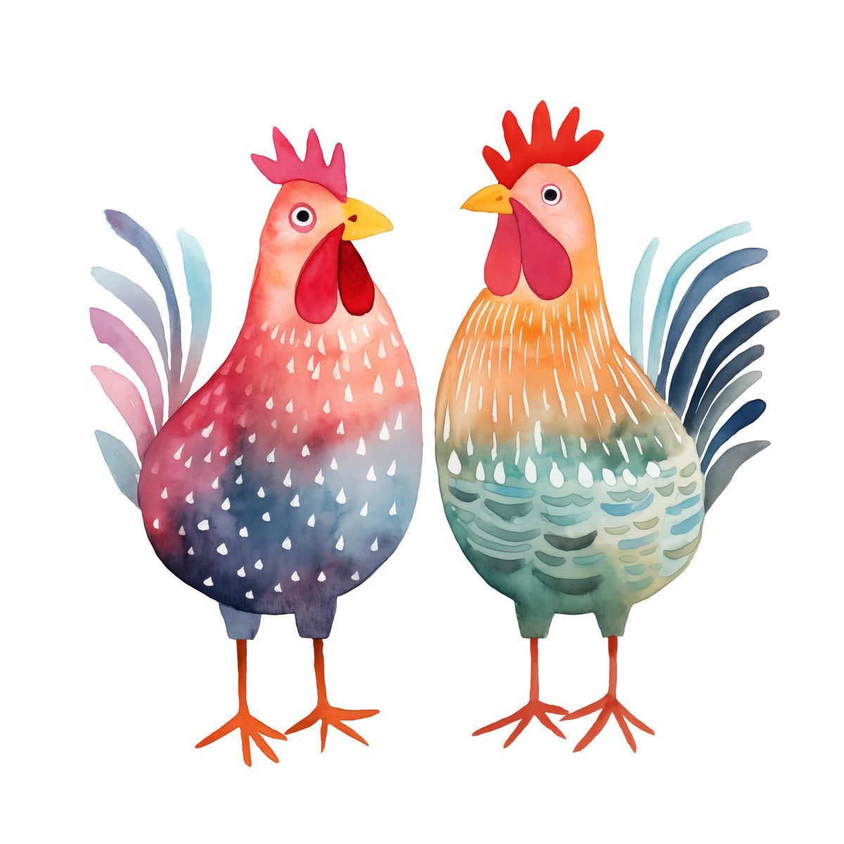 Chicken Friends - DTF Transfer/Iron On or Heat Press – Wolf & Rabbit ...