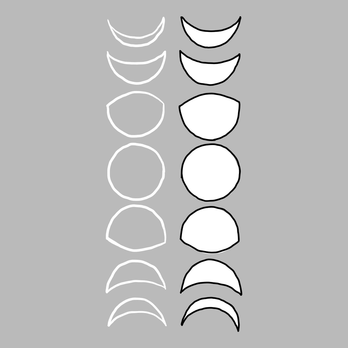 Moon Phases - DTF Transfer/Iron On or Heat Press – Wolf & Rabbit Fabrics